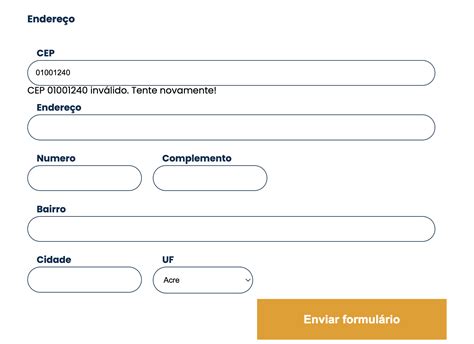 GitHub nayrabra valida cep Utilização de uma API para obter o endereço completo base no