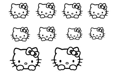 Hello Kitty Stencil Hello Kitty Drawing Stencil Reusable Set Of 4 Pcs