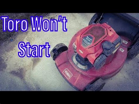 Fix Toro Mower that Runs Rough or Doesn't Start - YouTube