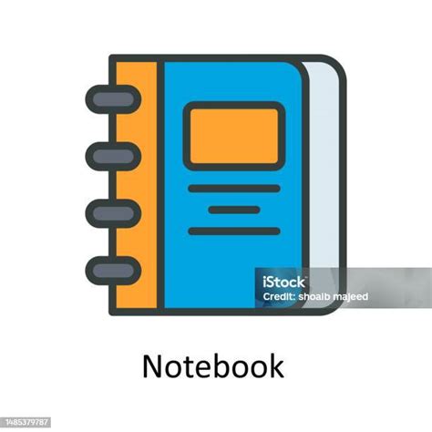 Notebook 벡터 채우기 개요 아이콘입니다 심플 스톡 일러스트 스톡 0명에 대한 스톡 벡터 아트 및 기타 이미지 0명 공란 교과서 Istock
