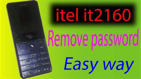 HOW TO REMOVE PASSWORD ON ITEL EASY YouTube