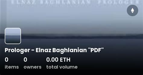Prologer Elnaz Baghlanian Pdf Collection Opensea