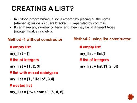 List In Python Pptx