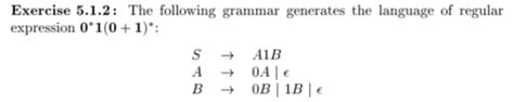 Solved Exercise 512 The Following Grammar Generates The