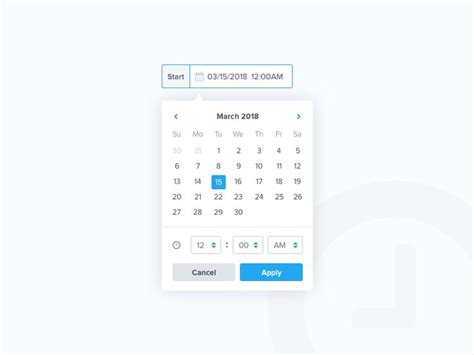 Date Time Picker UI Inspiration