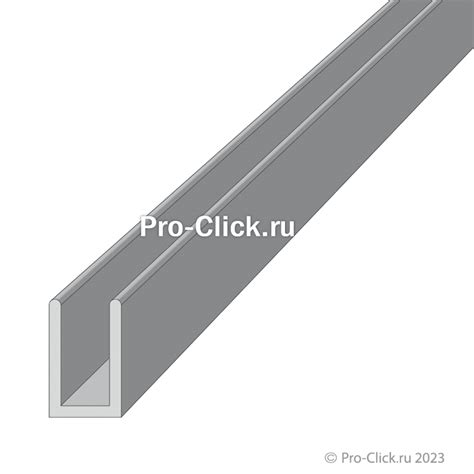 П образный алюминиевый профиль для стекла толщиной 8 мм