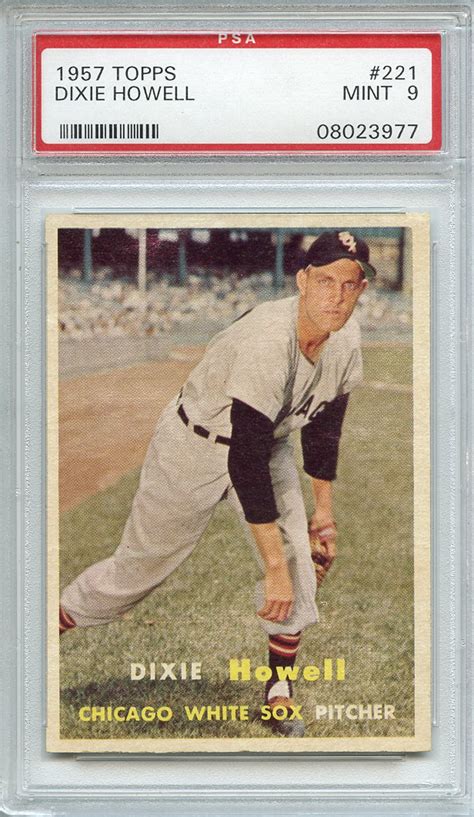 Lot Detail 1957 Topps 221 Dixie Howell Psa Mint 9