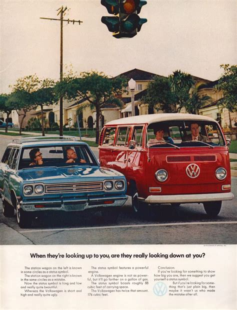 1969 Volkswagen Bus Vintage Print Ad When Theyre Looking Etsy