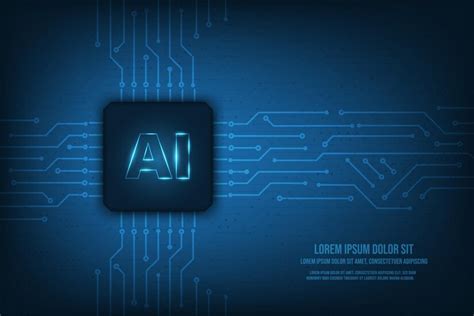 Premium Vector Vector Futuristic Microchip Cpu Circuit Board Blue Light Artificial