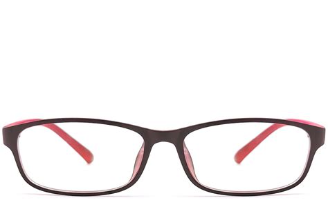 Rectangular Red Tr90 Glasses Blacksheep