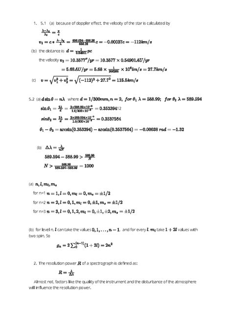 Hw Hw Intro To Ai 5 （a Because Of Doppler Effect The Velocity