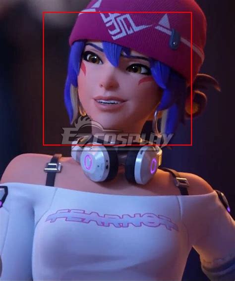 Overwatch 2 X Le Sserafim Kiriko Blue Cosplay Wig
