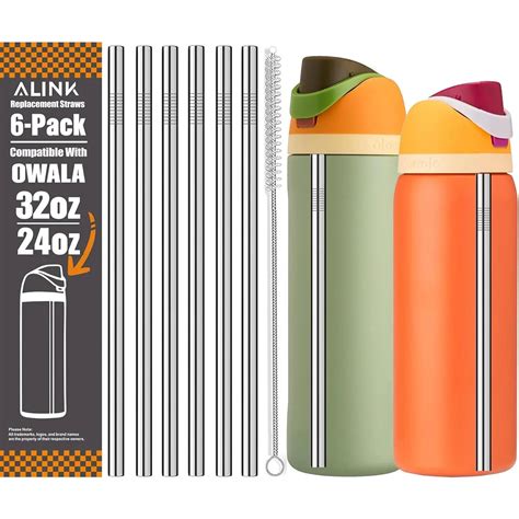 Stainless Steel Straws For Owala Freesip Insulated Water Bottle 24 Oz