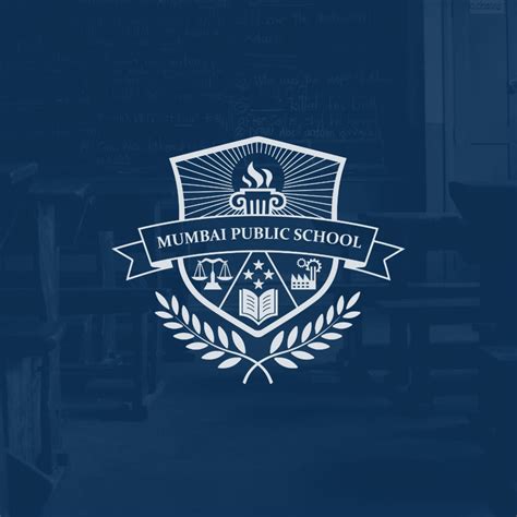 Mumbai Public School Logo Design Shield Design Branding Blason