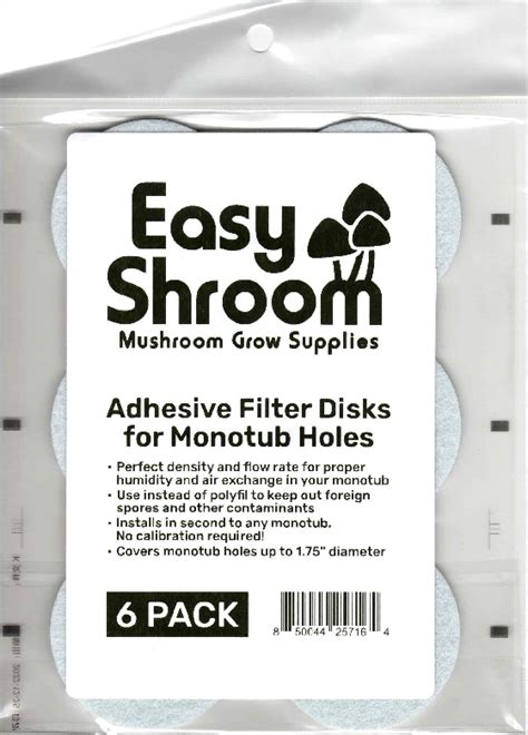 Adhesive Filter Disks For Monotub Holes Easy Shroom