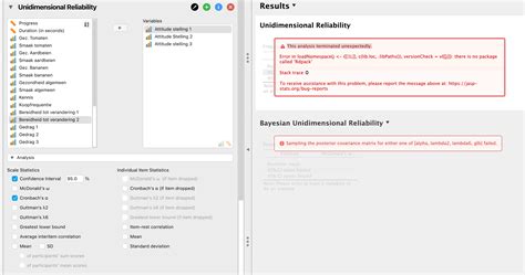 Bug This Analysis Terminated Unexpectedly · Issue 2146 · Jasp