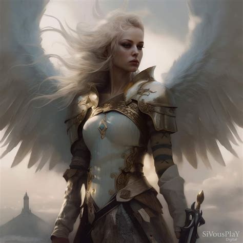 Aasimar Paladin Female Female Armor Fantasy Art Women Fantasy Girl