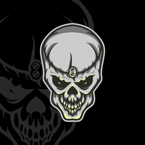 Premium Vector Angry Skull Vector Illustration Design Mascot Logo