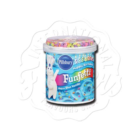 Pillsbury Funfetti Aqua Blue Vanilla Frosting 442g Flavers