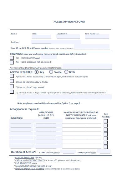 FREE 54 Approval Form Samples PDF MS Word Google Docs Excel
