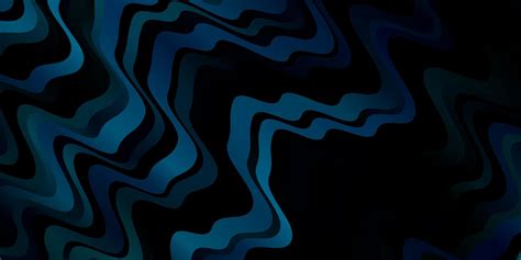 Dark Blue Vector Template With Lines Bright Sample With Colorful Bent Lines Shapes Pattern For