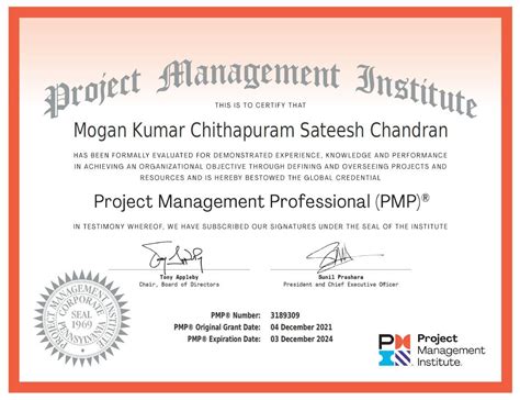 Mogan Kumar Chithapuram Pmp® On Linkedin Pmpcertified Pminstitute