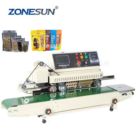Horizontal Continuous Plastic Bag Sealing Machine With Inkjet Coder For Pouch Qr Code Logo