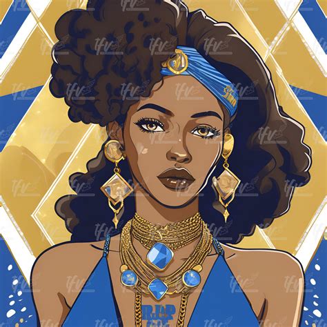 Sigma Princess Sorority Girl Digital Illustration Tfv Designs