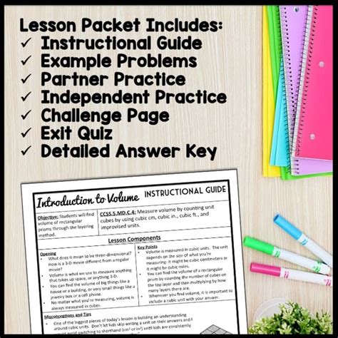 Guided Notes Intro To Finding Volume With Cubes Worksheets 5th Grade Activities