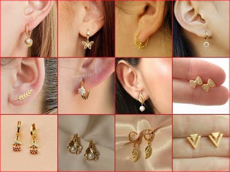 Latest And Stylish Light Weight Gold Earrings Designsimple Daily Wear