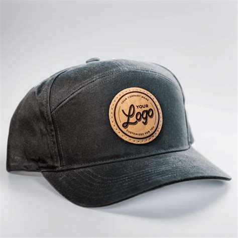 Waxed Canvas Custom Leather Patch Hat Custom Hats