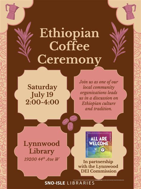 Ethiopian Coffee Ceremony At Lynnwood Library July 19 My Lynnwood News