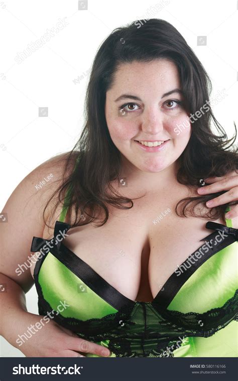 Plus Size Bbw Brunette Woman Posing Stock Photo Shutterstock