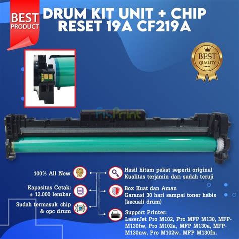Drum Kit Unit Chip Reset Drum Xp 19a Cf219a 17a Cf217a Compatible