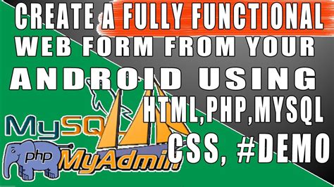 How To Create Fully Functional Web Registration Form In Android With PHP MYSQL HTML CSS Demo