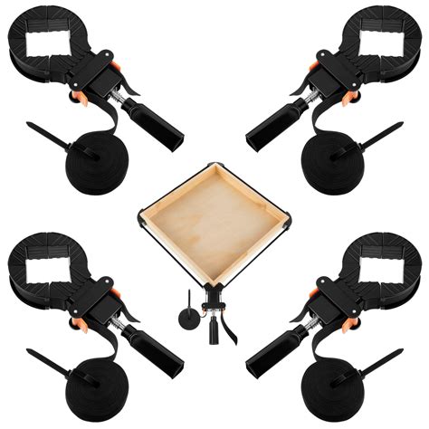 Feekoon 4 Packs 13 Ft Belt Band Strap Clamps For Woodworking Quick Release Band