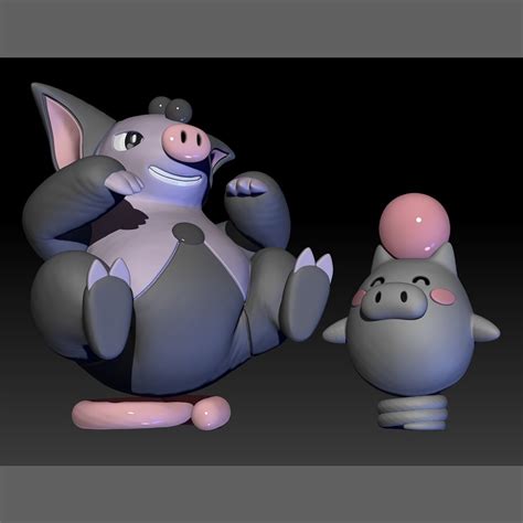 Stl File Pokemon Spoink Grumpig 🐉・model To Download And 3d Print・cults