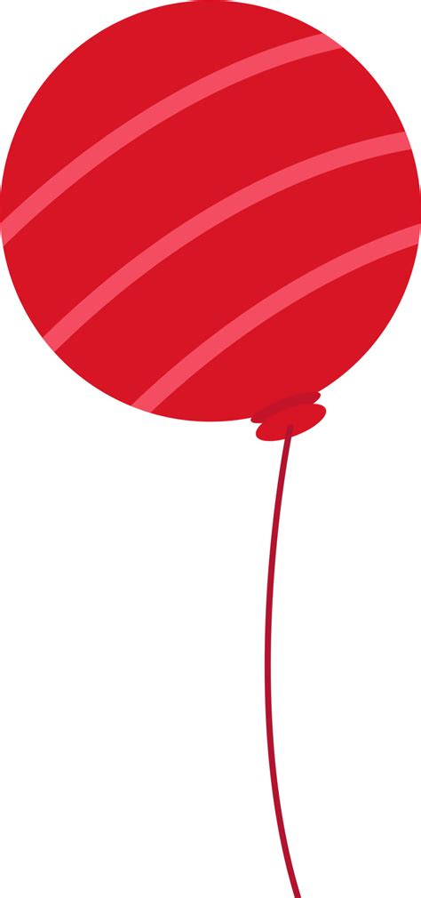 Red Circle Balloon With Line Pattern 53337301 Png