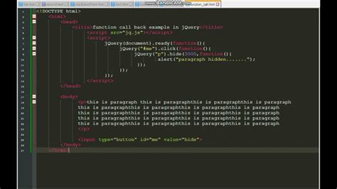 Function Call Back Of Jquery Youtube