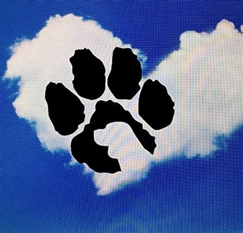 Dog In Paw Print ~ Decal Choose From Lab Boxer Schnauzer Beagle