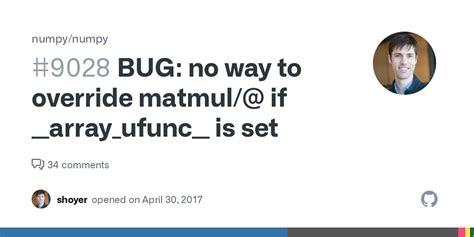 Bug No Way To Override Matmul If Arrayufunc Is Set · Issue