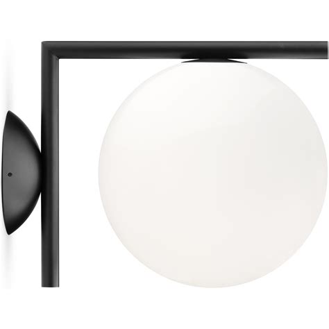 Flos Ic Cw1 Wall Ceiling Lamp Black F3178030