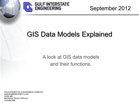 Gis Data Models Explained Ppt