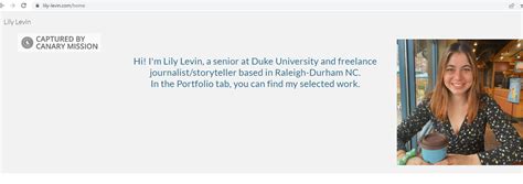 Lily Levin Canary Mission