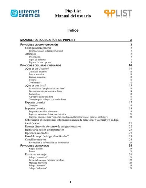 Manual Del Usuario Php List Internet Dinamica