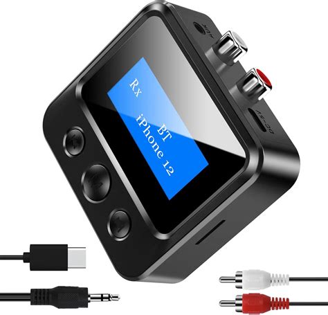 Bluetooth Transmitter Receiver Bluetooth 5 0 Audio Receiver With Display Wireless Audio