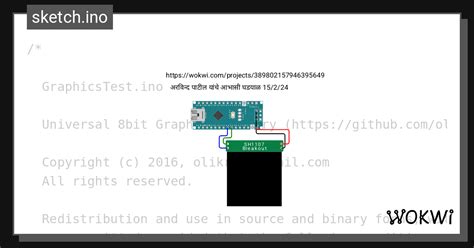 Sh1107 Graphical Test By Arvind Wokwi ESP32 STM32 Arduino Simulator