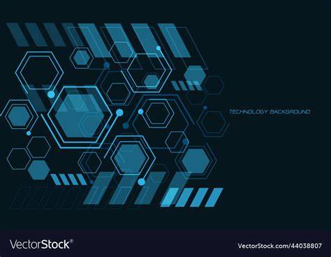 Abstract Technology Geometric Blue Line Royalty Free Vector