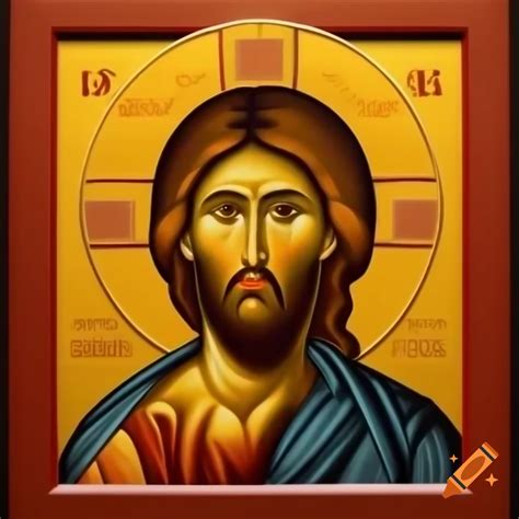 Orthodox Christian Icon Depicting Jesus Christ On The Cross On Craiyon