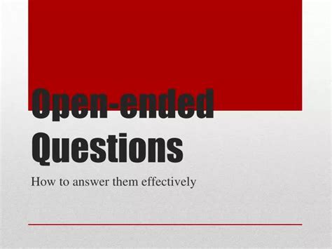 PPT Open Ended Questions PowerPoint Presentation Free Download ID 2457088